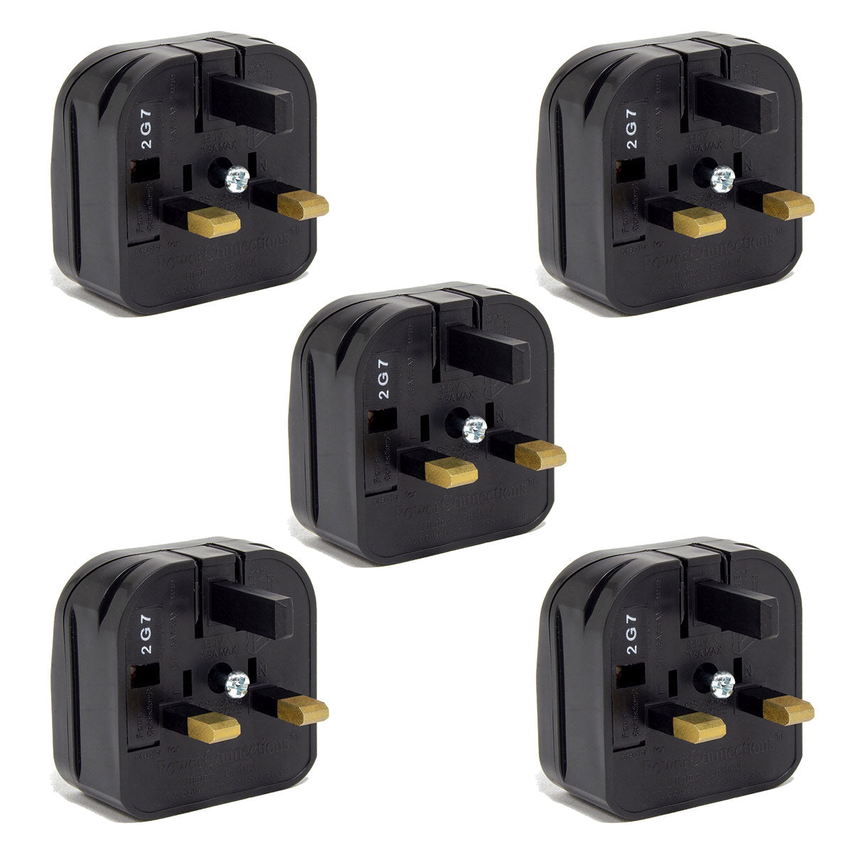 5 x Euro 2 Pin to UK 3 Pin Plug 5A ECP Adaptor | Tools To Go