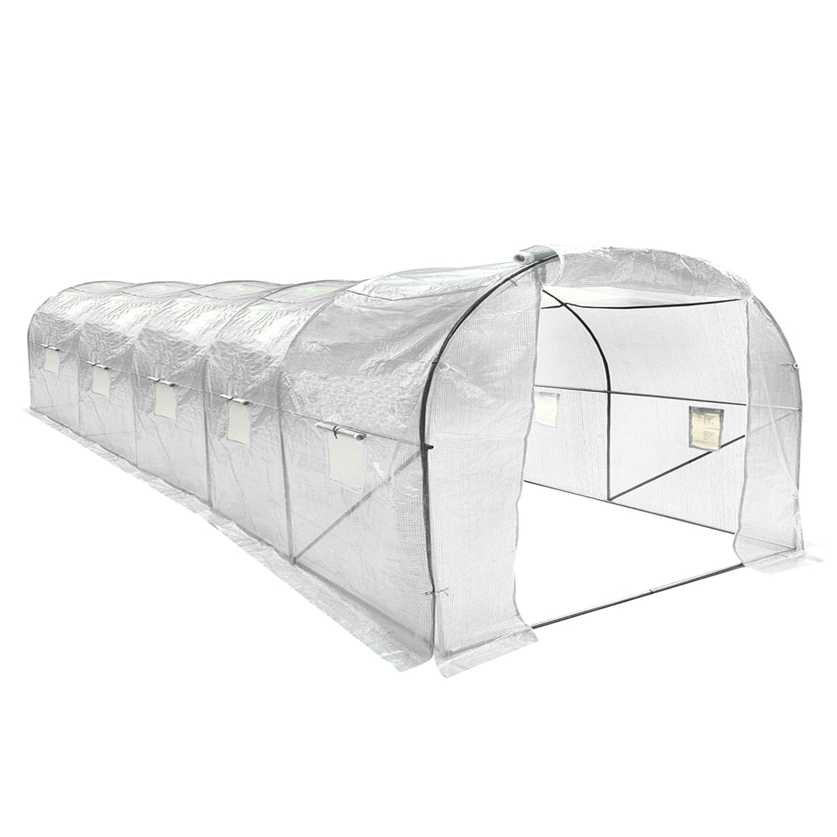 Wolf 6m x 3m Polytunnel Walk-In Garden Growhouse - White | Tools To Go